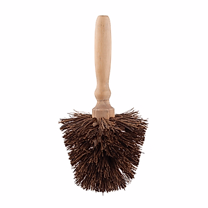 REDECKER Palmyra Fiber Flowerpot Brush with Oiled Beechwood Handle, 9-7/8-Inches - Flower Pot Bristle Brush - Garden Pot Cleaning Brush - Garden Pot Brush