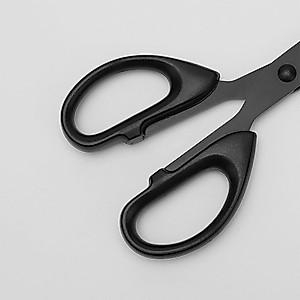 Office Scissors 6" Black Metal All Purpose Straight Small Scissors Stainless Steel Sharp Blades ABS Non-Slip Handles Scissors for Paper Student Desk Home Craft School