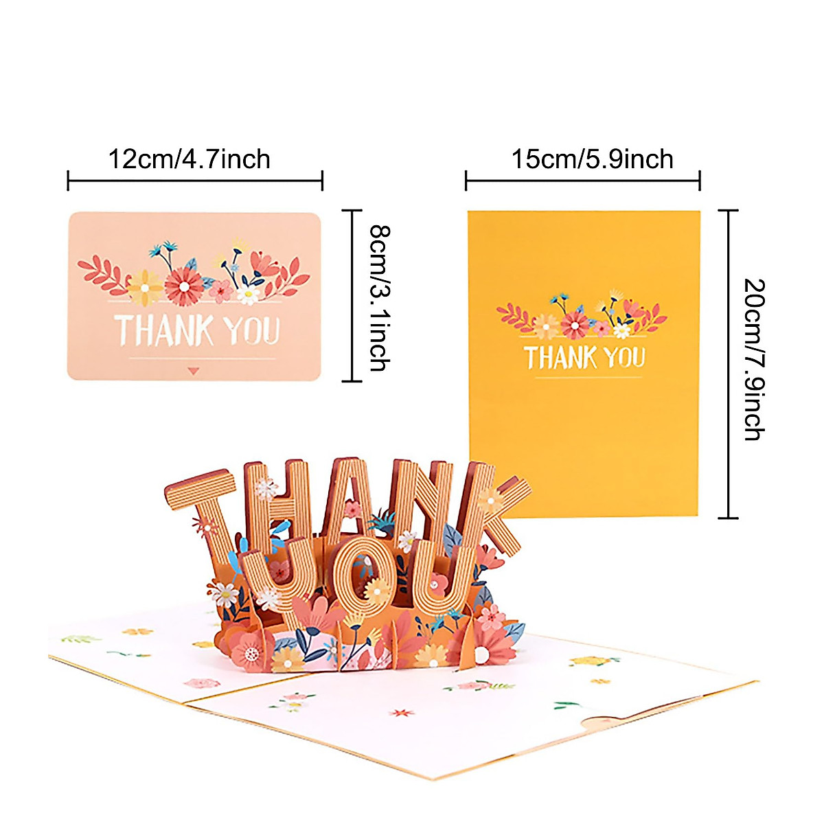 Sharonlily Thank You Pop Up Card, 3D Popup Thank You Gift Cards, Teacher Appreciation Card Thanks Giving Card for Parents, Friends, Colleague, Doctor