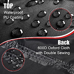 Zettum Push Lawn Mower Cover - Walk Behind Lawn Mower Covers Waterproof Heavy Duty, 600D Outdoor Push Mower Cover Universal with Storage Bag for Greenworks, EGO, Craftsman, Husqvarna, Honda and More