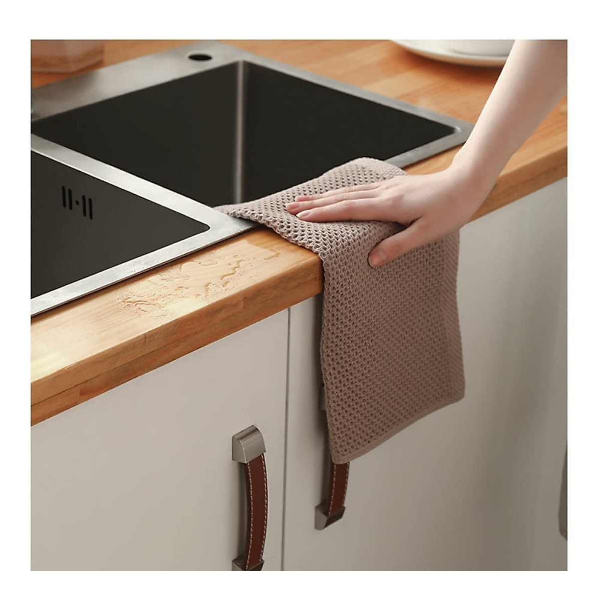 12 Pieces Kitchen Towel Cotton Honeycomb Rag Super Absorbent Dishcloth for Household Kitchen Cleaning Cloth Tools