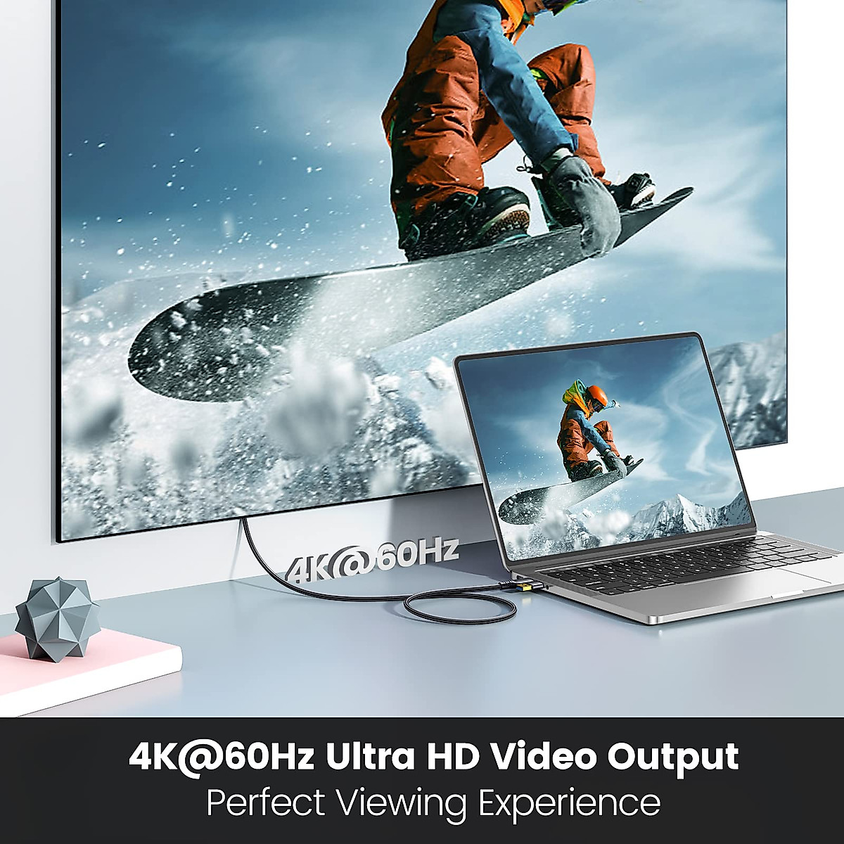 GiGimundo 20Gbps PD100W 5A Fast Charging Cable 3.3 ft, USB 3.2 Gen 2x2 Cable Compatible with Thunderbolt 3, Support 4K 60Hz Video Output, for Laptop, MacBooks, iPad Pro, Phones, Docking etc