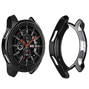 Case Compatible Samsung Galaxy Watch 46mm, NaHai TPU Slim Plated Case Shock-Proof Cover All-Around Protective Bumper Shell for Galaxy Watch 46mm SM-R800 Smartwatch, (Not Galaxy Watch 4 Classic 46mm)