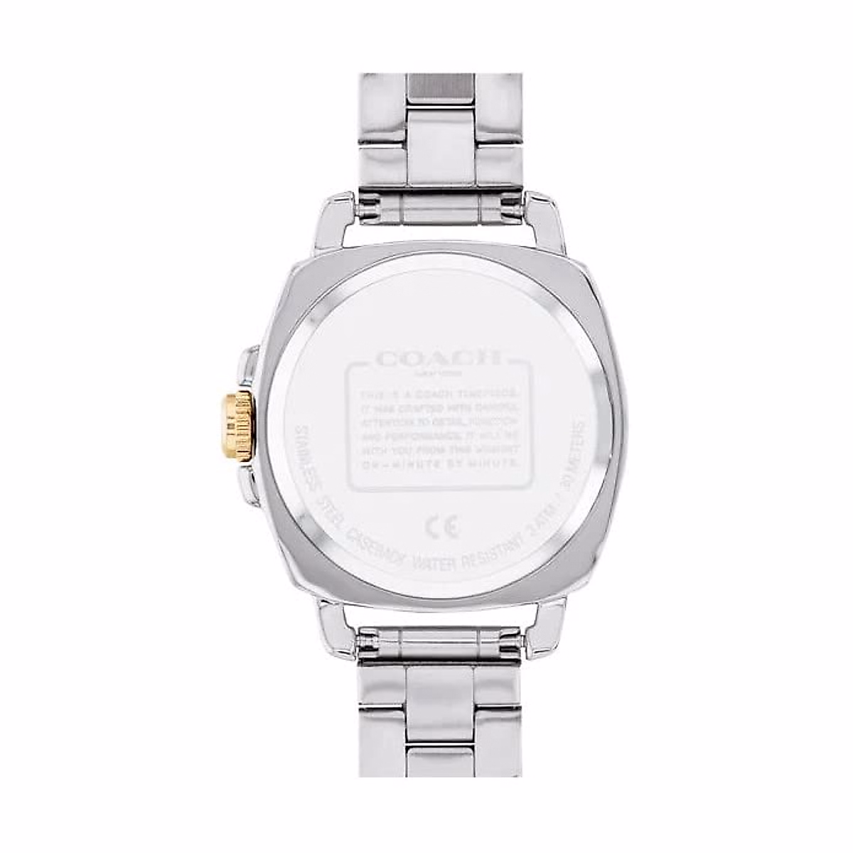 COACH 14503143 Silver Dial Two-Tone Gold/Silver Stainless Steel Bracelet Ladies Boyfriend 34mm Watch