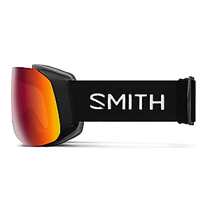 SMITH 4D MAG S Goggles with ChromaPop Lens – Performance Snowsports Goggles with Easy Lens Change Technology for Skiing & Snowboarding – for Men & Women – Black + Sun Red Mirror Lens