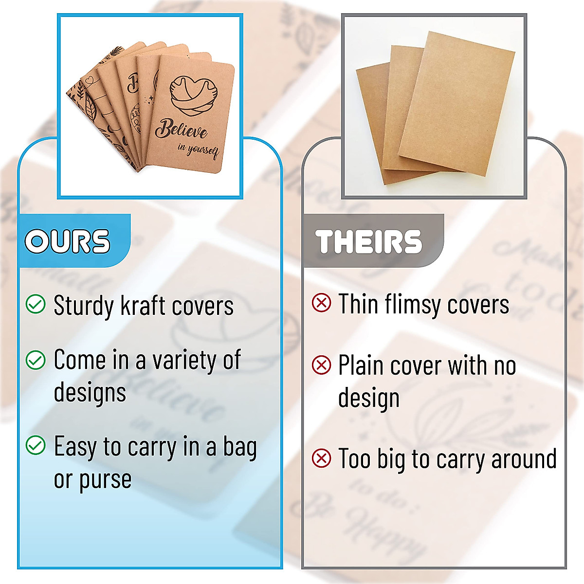 Mr. Pen- Kraft Notebooks, A6 Sized, 4.25 x 5.9, 6 pcs, Mini Notebooks, Small Journal Notebook, Lined Pocket Notebook, Mini Notebook, Cute Mini Notebook, Kraft Paper Notebook, a6 Notebook