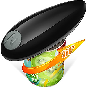 Electric Can Opener: Open Almost Size Cans with A Simple Push of Button - Hand Held, Hands Free, Automatic, Smooth Edge, Food-Safe, Battery Operated, Kitchen Gadget for Seniors with Arthritis