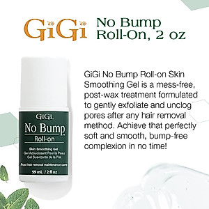 GiGi No Bump Roll-on Skin Smoothing Gel, Post-Wax and After-Shave Skin Care, Quick and Easy, 2 oz. 1-pc
