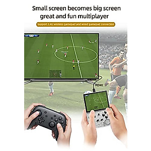 RG35XX Handheld Game Console Linux Garlic OS, HDMI and TV Output 3.5 Inch IPS Screen 64G TF Card 6800+ Classic Games 2600mAh Battery (RG35XX-Transparent White latest)