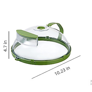 2-in-1 Microwave Steamer & Splash Protector Cover, Clear Microwave Splatter Cover for Food with Handle and Water Storage Box, Microwave Plate Food Cover, Home Kitchen Gadgets and Accessories (1PC)