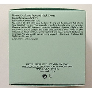 Estee Lauder Resilience Lift Firming/Sculpting Face and Neck Creme SPF 15 Normal/Combination Skin, 1 oz