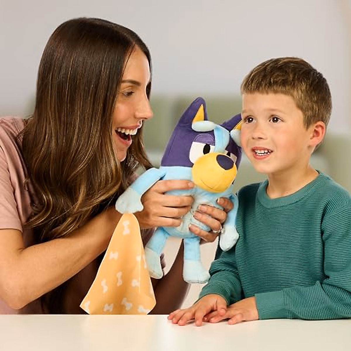 Bluey Sleepy Time 13 Inch Plush with Blanket, Press Tummy to Hear 7 Fun Phrases, Sing Along to The Theme Song, So Soft Made with Deluxe Fabrics and Detailed Stitching | Amazon Exclusive