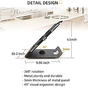 Beelta Tablet Kiosk POS Stand Compatible 10.2” iPad 7 8 9 Generation with 360 Swivel Base