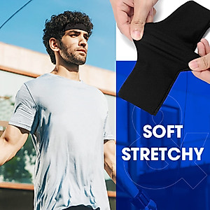 EasYoung 6-Pack Men's Headbands, Sweat Wicking Headband, Non Slip Headbands for Running, Fitness, Hairband for Women & Men