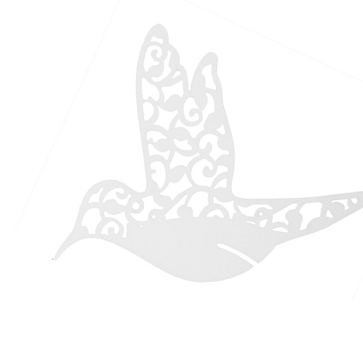 Generic Wedding Name Cards, 50pcs Little bird Shape Wedding Hollow Name Place Cards Guest Cards for Wine Glass Table Name Place Cards for Grand Party (White, Red,) (White), Genericvr9504ebny-01