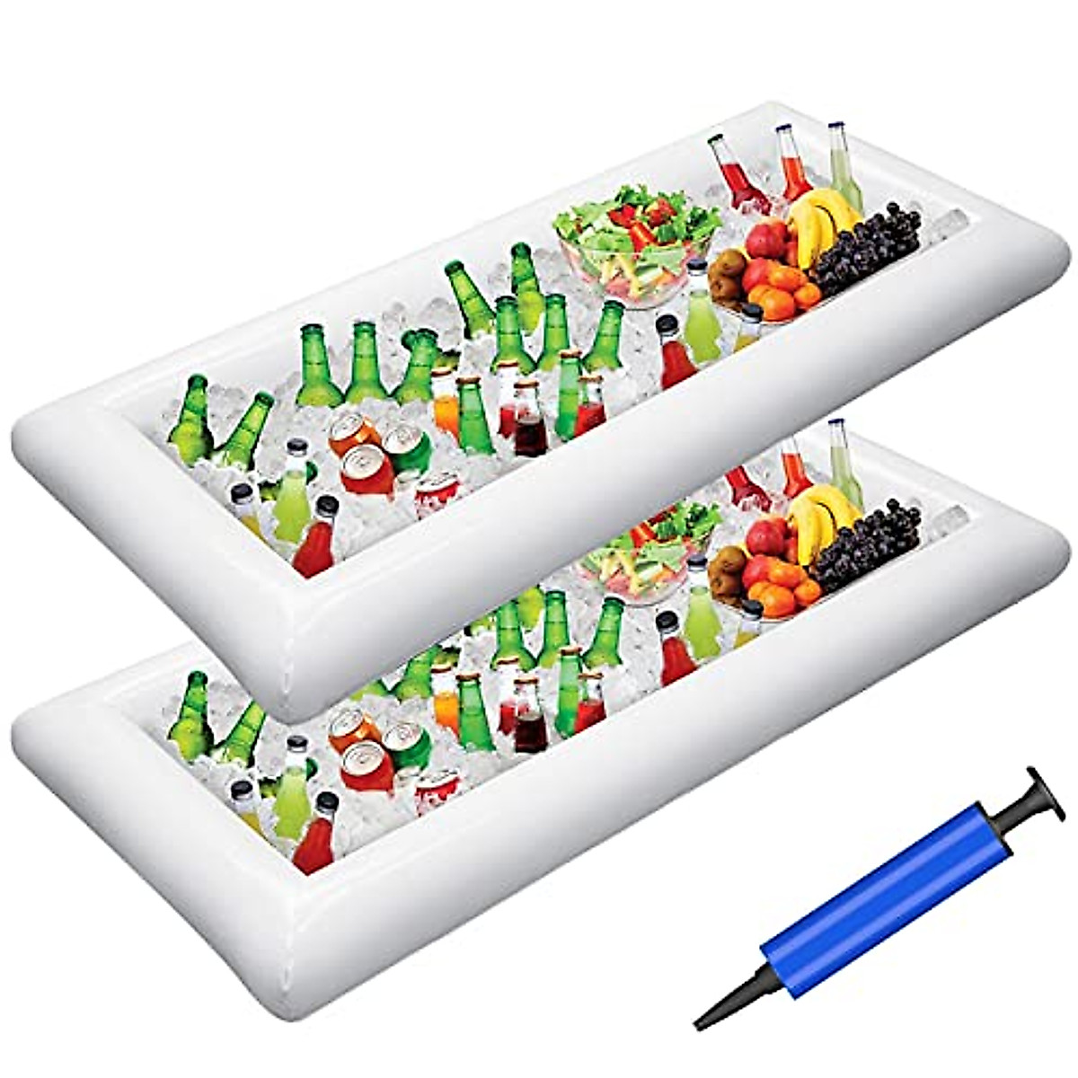 Jasonwell Inflatable Serving Bars Ice Buffet Salad Serving Trays Food ...