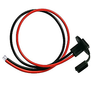 Apoi Solar Weatherproof SAE Socket sidewall Port,10 AWG SAE Cable Quick Connect Panel Mount Universal Flush Mountable Connector - 60cm/2ft with 4 Screws Black,Red