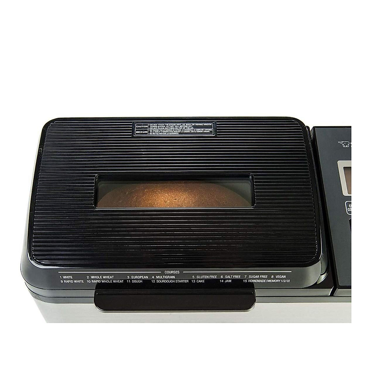 Zojirushi BB-PDC20BA Home Bakery Virtuoso Plus Breadmaker, 2 lb. loaf of bread, Stainless Steel/Black