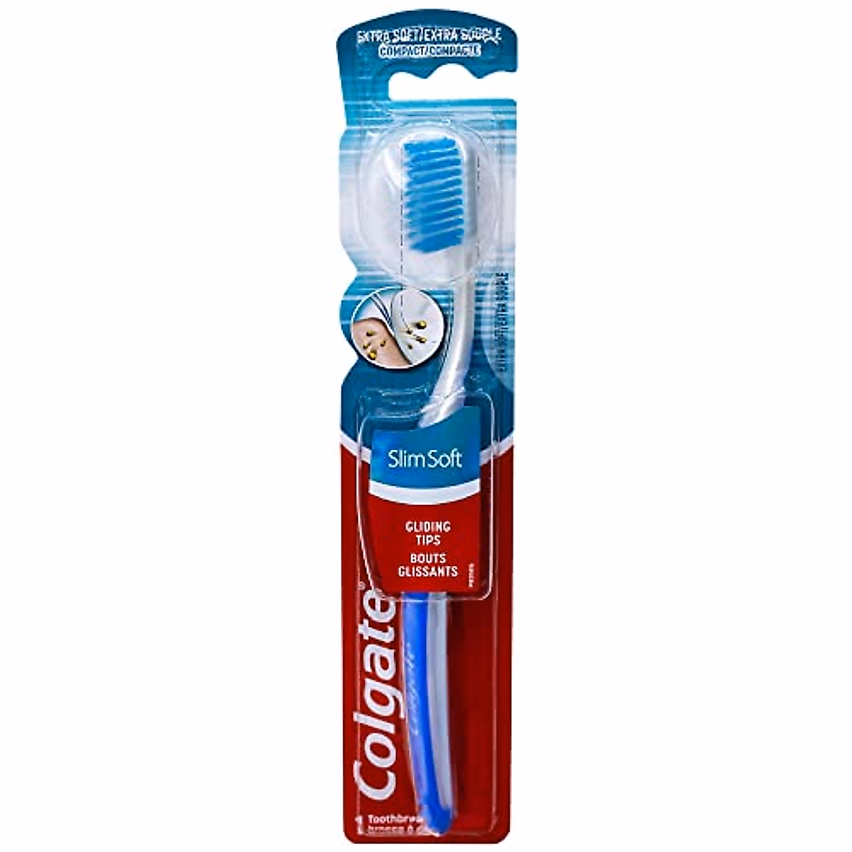 Colgate Slim Soft Ultra Compact Toothbrush, Extra Soft (Colors Vary) - Pack of 4