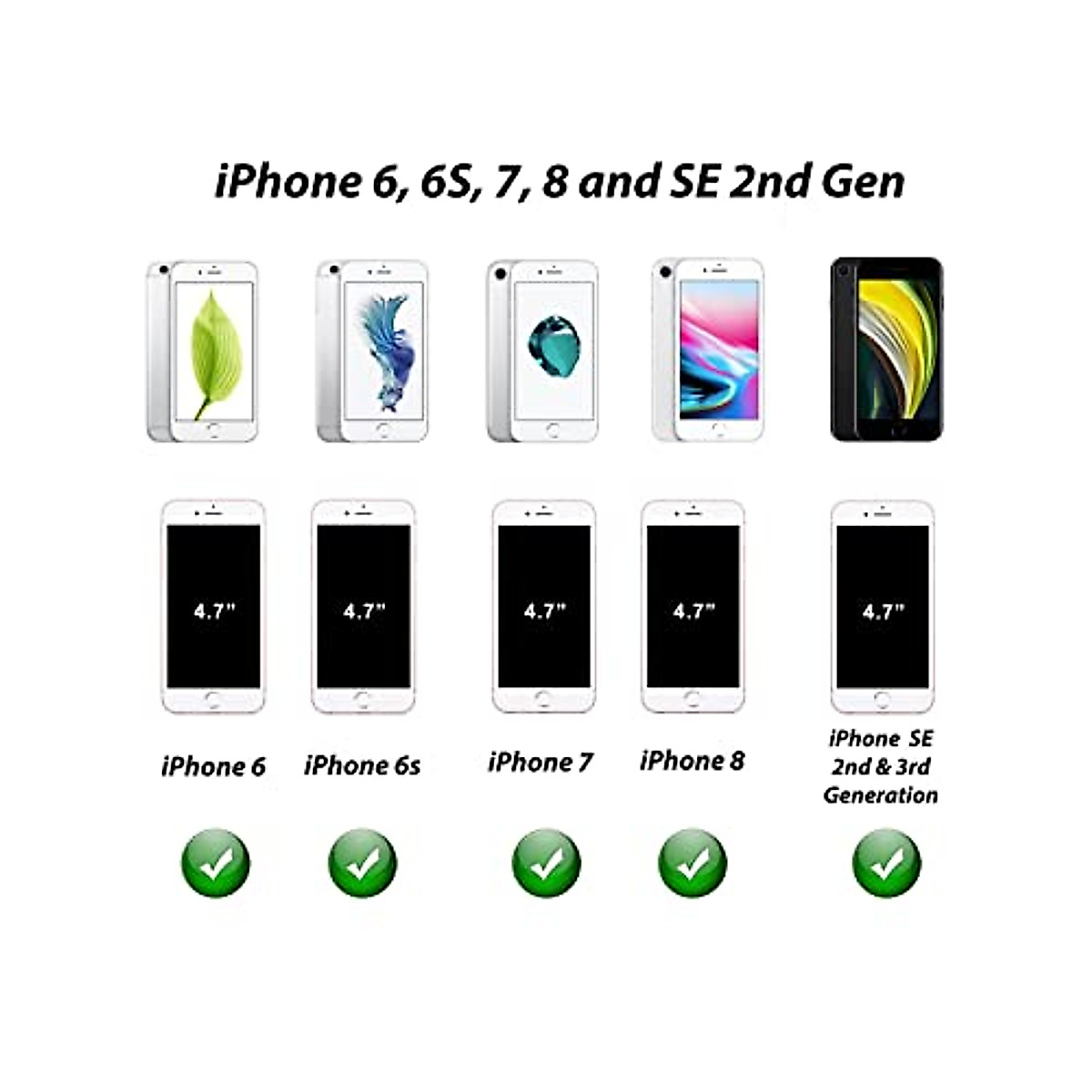 WallSkiN 2 Pack Replacement Belt Clip Holster for Apple iPhone 8, 7, 6S, 6, SE 2020 (2nd Gen) OtterBox Defender Series Case | Clip for Belt Holder (Case Not Included)