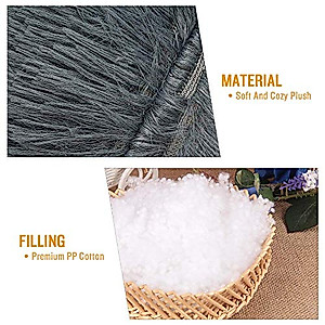 Luciphia Round Dog Cat Bed Donut Cuddler, Faux Fur Plush Pet Cushion for Large Medium Small Dogs, Self-Warming and Cozy for Improved Sleep Dark Grey, Medium(23"x23")