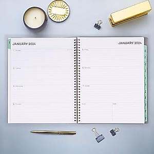 Blue Sky 2024 Weekly and Monthly Planner, January - December, 8.5" x 11", Frosted Cover, Wirebound, Sophie (144731)