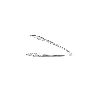 [Clear Tongs 7.5'' Inches] Plasticpro 7.5'' Serving Tongs Heavy Duty Reusable Kitchen and BBQ Clear Serving Tong for party's, Caterings, Events, Buffet, Weddings, And every Day use Pack of 12