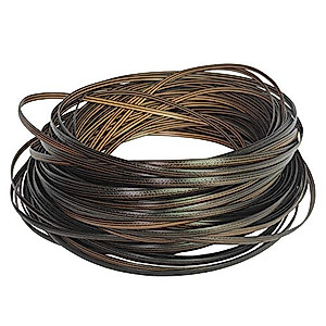 RNY Gradient Brown Polyethylene Plastic Rattan Synthetic Wicker Repair Material for Knit and Repair Rattan Chair Table Basket (Brown Gradient, 60 feet)
