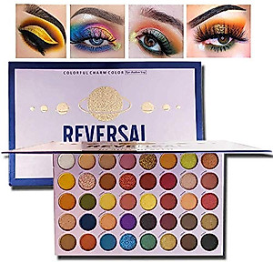 MYUANGO Reversal Planet Eyeshadow Palette - 40 Shades Matte Shimmer Glitter Makeup Palette for Beginners - Waterproof, Blendable, Long-Lasting - Cruelty-Free