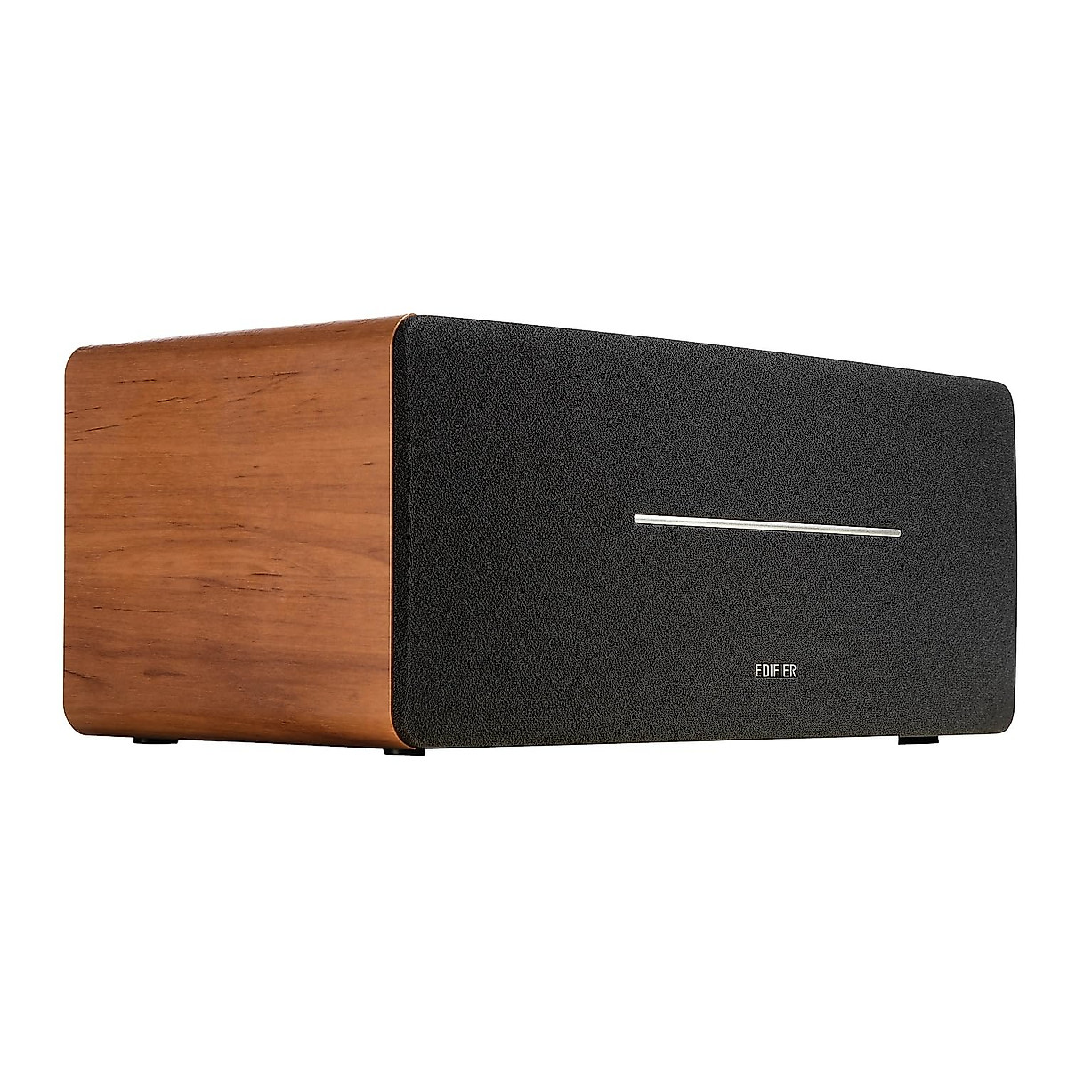 Edifier D12 Integrated Desktop Computer Speakers with Bluetooth 5.0, Wireless Stereo Tabletop Speaker 70 Watts RMS with Subwoofer Line Out, RCA, Aux Input for PC Monitor Laptop - Wooden Enclosure