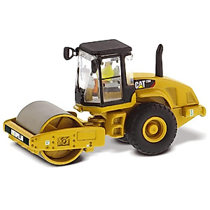 Diecast Masters 1:87 Caterpillar CS56 Smooth Drum Vibratory Soil Compactor - HO Models 85246 - Functioning Wheels & Rolling Drum
