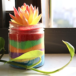 Colorful Sand Art Sand, 7.5 Pounds of Colored Sand, 6 Jars (1.25 lb. each) Non-Toxic Arts and Crafts Sand for Children’s Projects, Wedding Unity Ceremony, Baby Showers, Sand Art Bottles, DIY Drawing