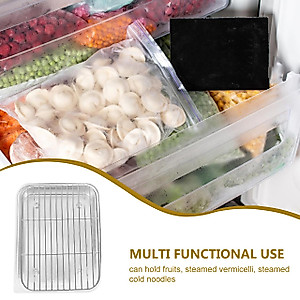 DECHOUS Dumpling Storage Box, Freezer Dumpling Storage Container with Lid Stainless Steel Food Storage for Multipurpose Use Metal Food Container Fridge Dumpling Box