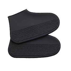 Silicone Shoe Covers, Waterproof Overshoes Reusable Slip Resistant Rain Shoe Cases for Men Women