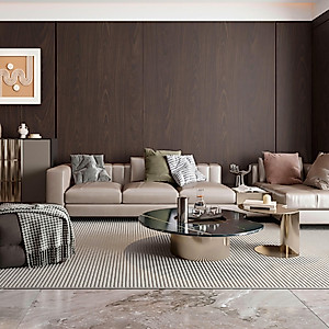 BAYYA Dark Brown Wood Grain Contact Paper Waterproof Peel and Stick Wallpaper Black Walnut Furniture Sticker for Kitchen Cabinet Table Floor Shelf Drawer Liner Self-Adhesive Vinyl Film Wall Covering