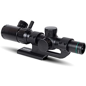 Monstrum 1-4x20 Rifle Scope with Rangefinder Reticle | ZR251 Slim Profile Series Offset Scope Mount | Bundle