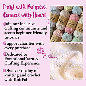 Cotton to The Core Cotton Yarn for Crocheting, 6 Skeins, 852Yds/300G, Free Patterns - Soft Baby Yarn for Knitting - 3 DK Light Worsted Weight - Lilac Blue