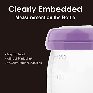 Maymom Storage Bottles Compatible with Lansinoh Pumps, Widemouth Version; Replace or Compatible with Laninoh Momma Bottles; 8 ct, 5oz