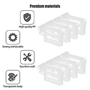 Refrigerator Dividers,Adjustable Plastic Organizer Tools,Fridge Door Retractable Snap-on Space Separators,Expandable Divide Plates,Kitchen Pantry Storage Gadget,Home Office Clear Tidy Supplies(8pcs)