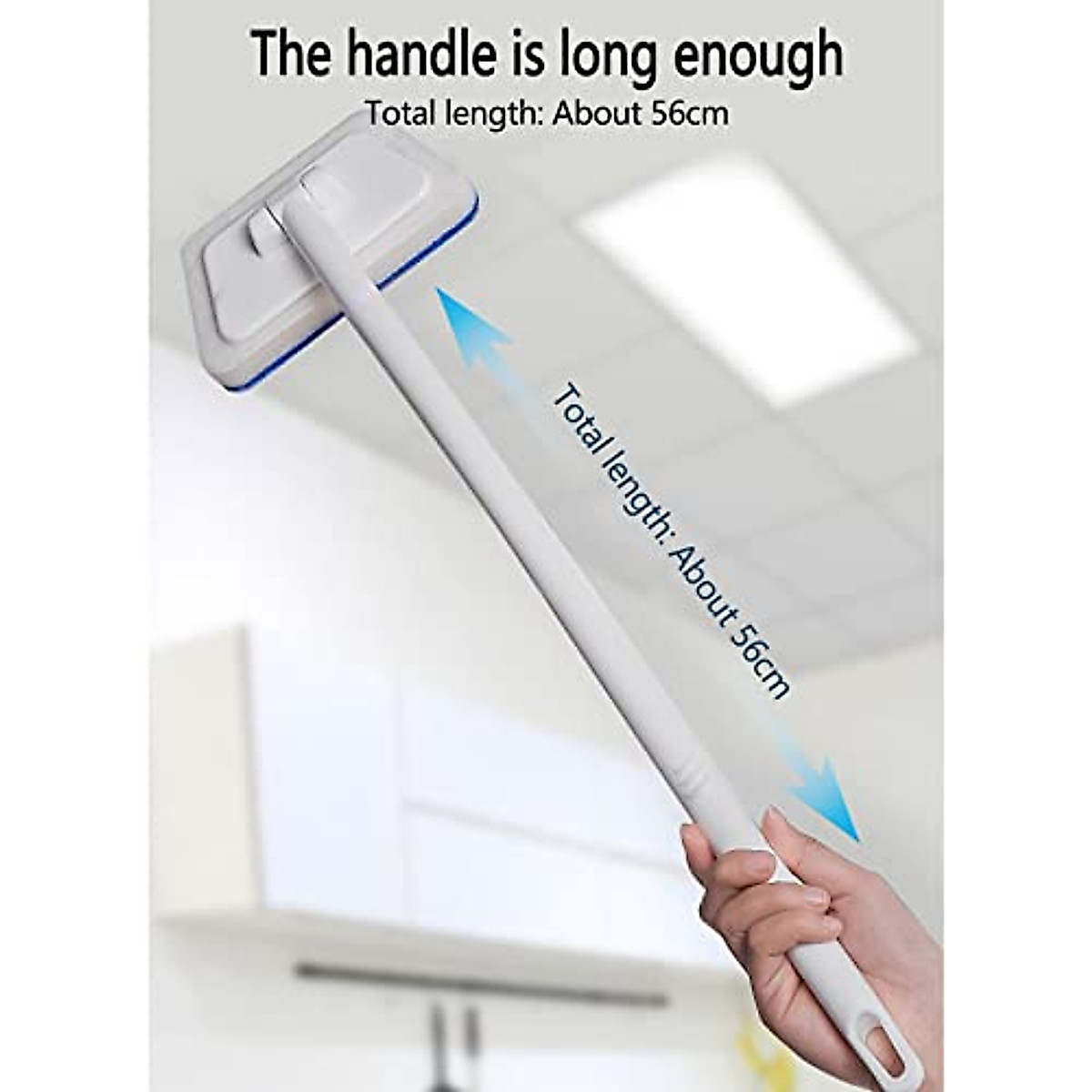 Removable Bathtub Brush - Multifunctional Wall Tile Brush Window Glass Sponge Cleaning Brush Long Handle Decontamination Floor Brush, for Home Bathroom