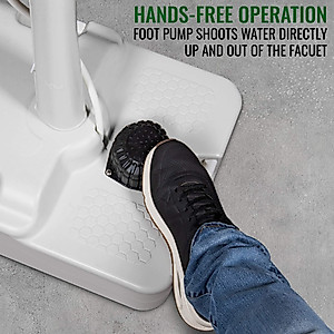 Hike Crew XL Portable Outdoor Foot Pump Camping Sink – Collapsible Hand Wash Basin w/ 7 Gallon (30L) Water Tank, Wheels, Soap Dispenser, Gooseneck Faucet & Towel Holder – for RV, Travel, Worksite