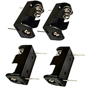 LampVPath (Pack of 4 14250 Battery Holder, 1/2AA Battery Holder, ER14250 Battery Holder, 1/2AA 3.6V Battery Holder with PCB Solder Mounting Lead