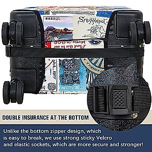 Lefowru Luggage Cover Protector Travel Suitcase Covers Protective Skin for Carry On Baggage Fit 18-20 Inch Luggage