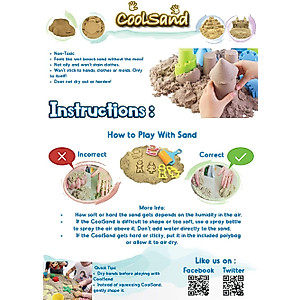 CoolSand Natural 14 oz Refill Pack - Moldable Indoor Play Sand in Resealable Bag