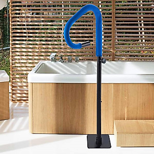 Hot Tub Handrail 57"H Spa Safety Handrail Pivots 360 to Accommodate Entering and Exiting The Spa /600LBS Capacity /Slide-Under Base