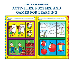 Carson Dellosa Beginning Reading Workbook―Kindergarten Early Reader Phonics Practice With Stickers, Incentive Chart, Puzzles, Coloring Activities (64 pgs) (Home Workbooks)