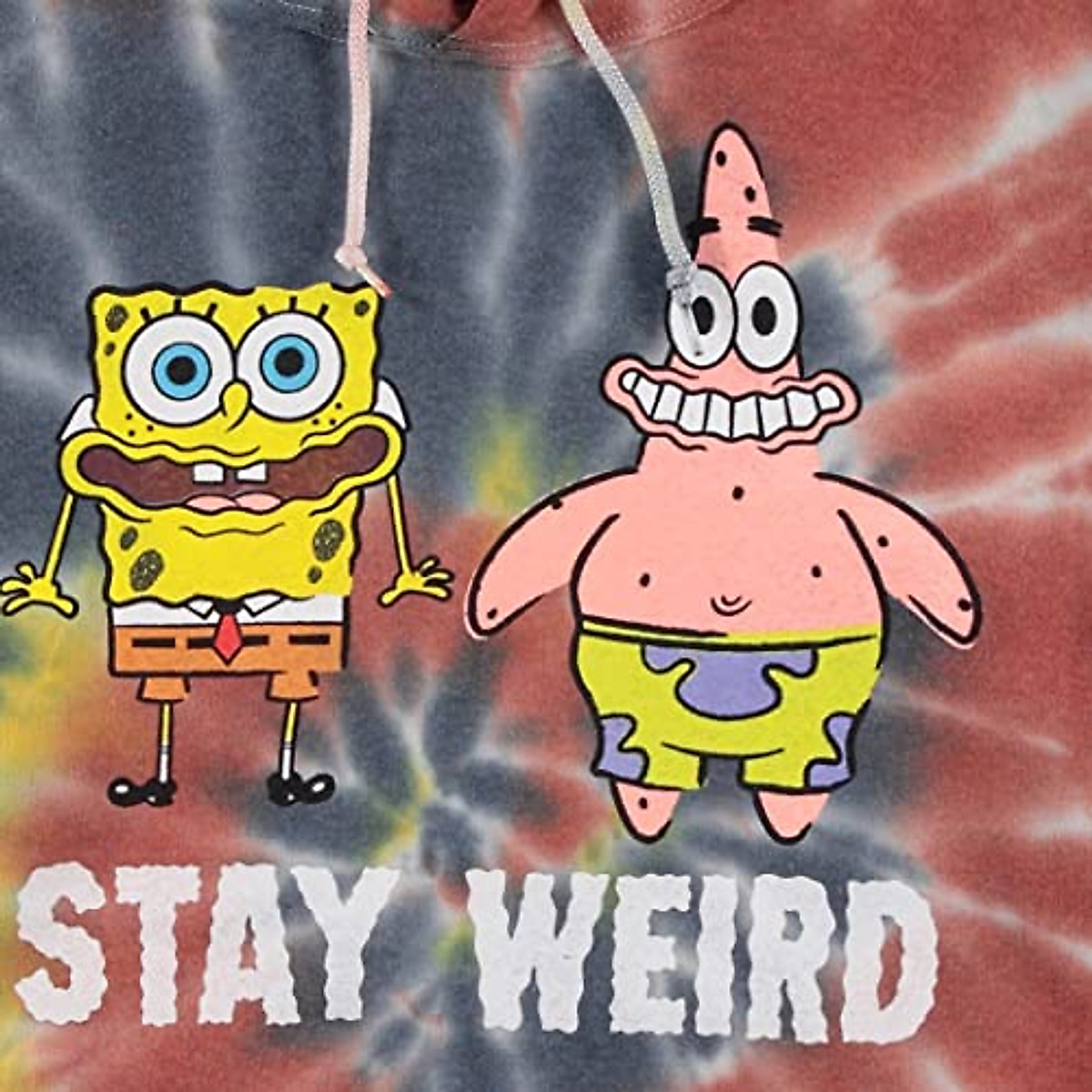 Mens Spongebob Squarepants Classic Hoodie - Spongebob, Patrick & Krusty Krab Tie Dye Hoodie Sweatshirt (Tie Dye, Medium)