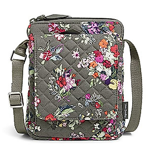 Vera Bradley Women's Cotton Mini Hipster Crossbody Purse With RFID Protection, Hope Blooms - Recycled Cotton, One Size