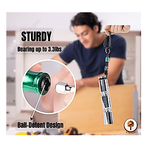 Bit Holder Keychain 2 x 6 PCS - Convenient Drill Bit Holder & Screwdriver Bit Organizer for DIY Enthusiasts - Portable, Easy-Access Design for Organized & Handy Bits - Perfect for On-the-Go Tasks