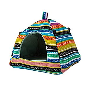 POPETPOP Adorable Guinea Pig House Bed - Warm Small Animals Winter Nest - Hamster, Hedgehog, Chinchillas, Squirrels, Guinea Pig Hanging Cage Cave Bed (Mongolia Style)